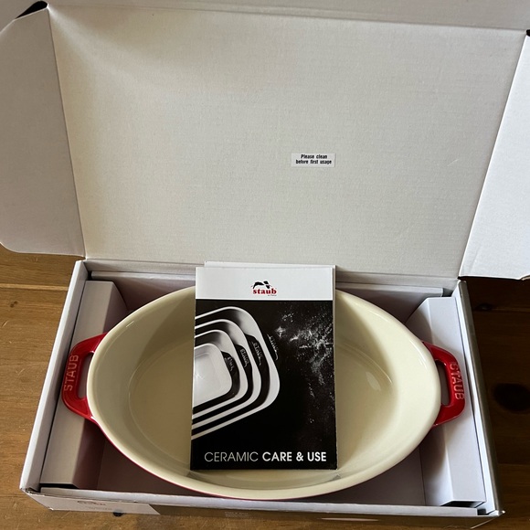 Staub | Kitchen | Staub Roastingbaking Dish Nib Cherry In Color ...